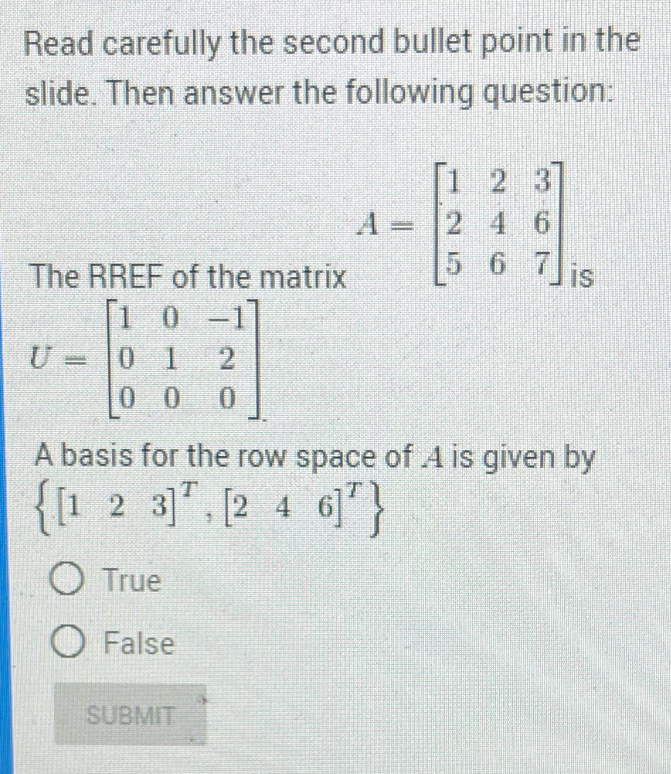 Solved Read carefully the second bullet point in the slide. | Chegg.com
