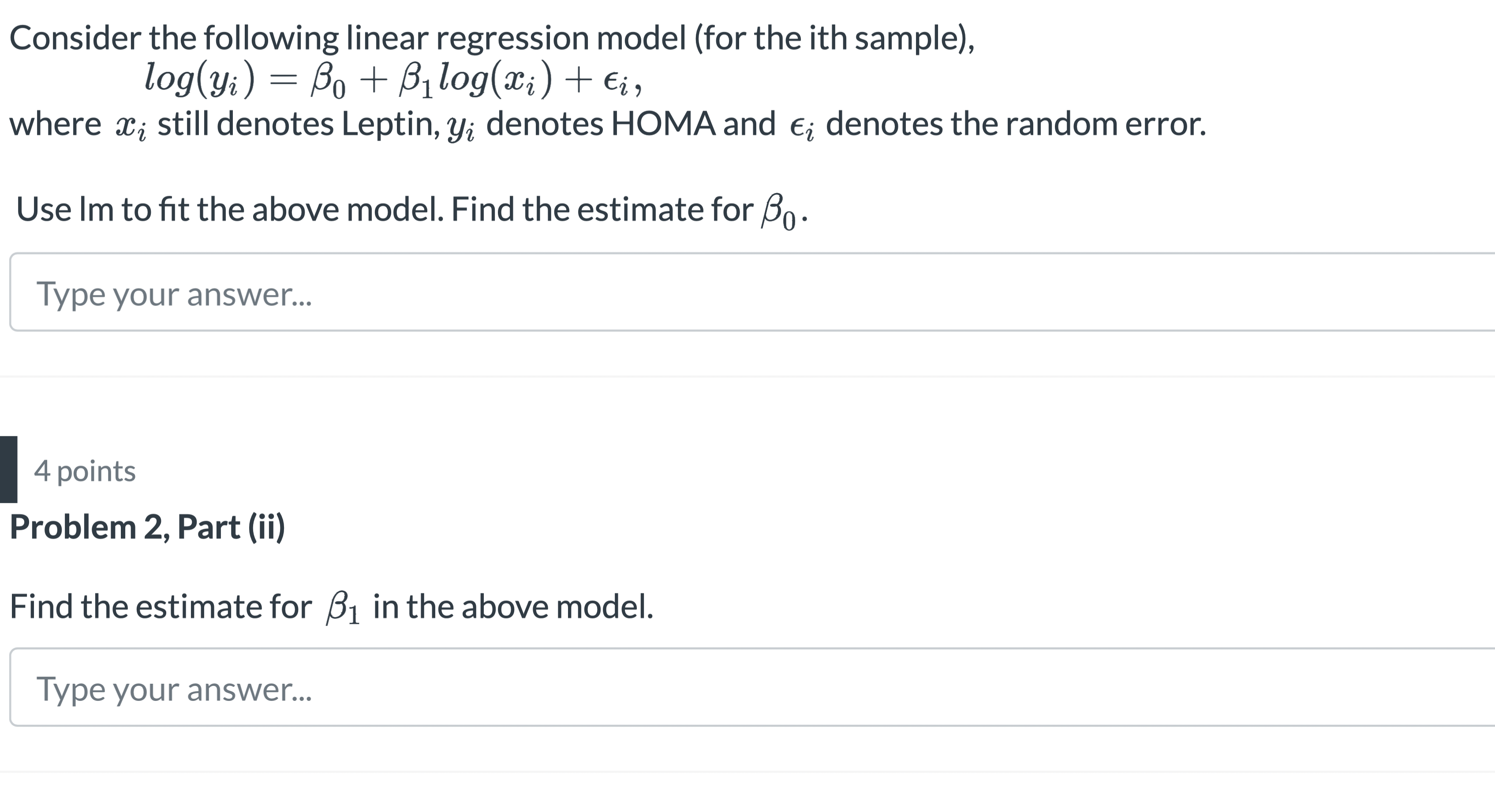 Solved 4 ﻿points 4 ﻿pointsProblem 2, ﻿Part (ii)Find the | Chegg.com