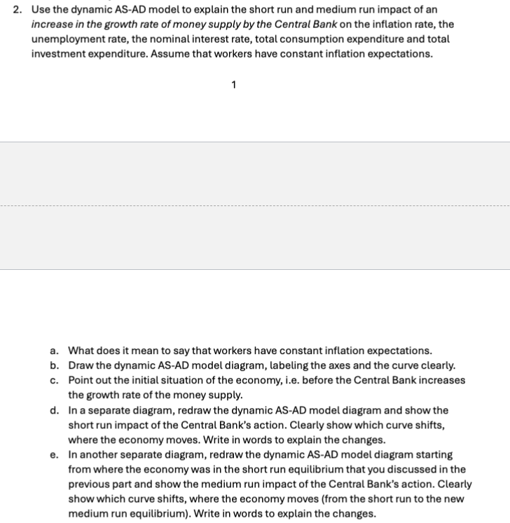 Solved 2. ﻿Use the dynamic AS-AD model to explain the short | Chegg.com