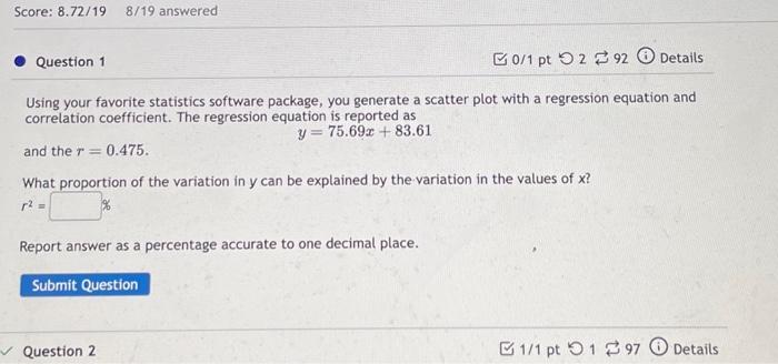 Solved Using your favorite statistics software package, you | Chegg.com