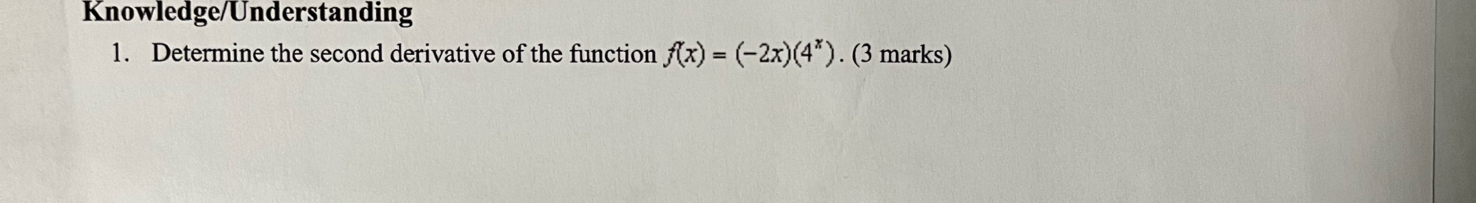 Solved Knowledge/UnderstandingDetermine the second | Chegg.com