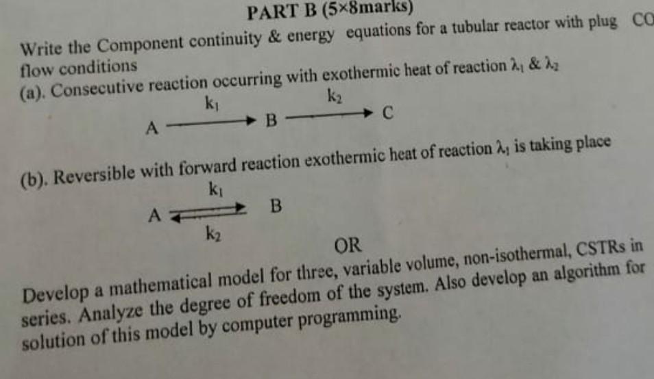 Solved PART B (5x8marks) Write the Component continuity & | Chegg.com