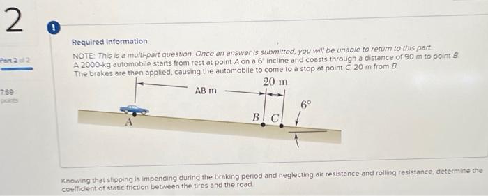 Solved Required information NOTE. This is a mult-part | Chegg.com