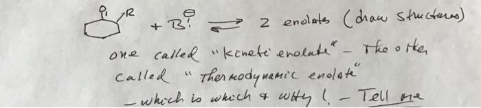 Solved Draw the structures of the 2 enolate products from | Chegg.com