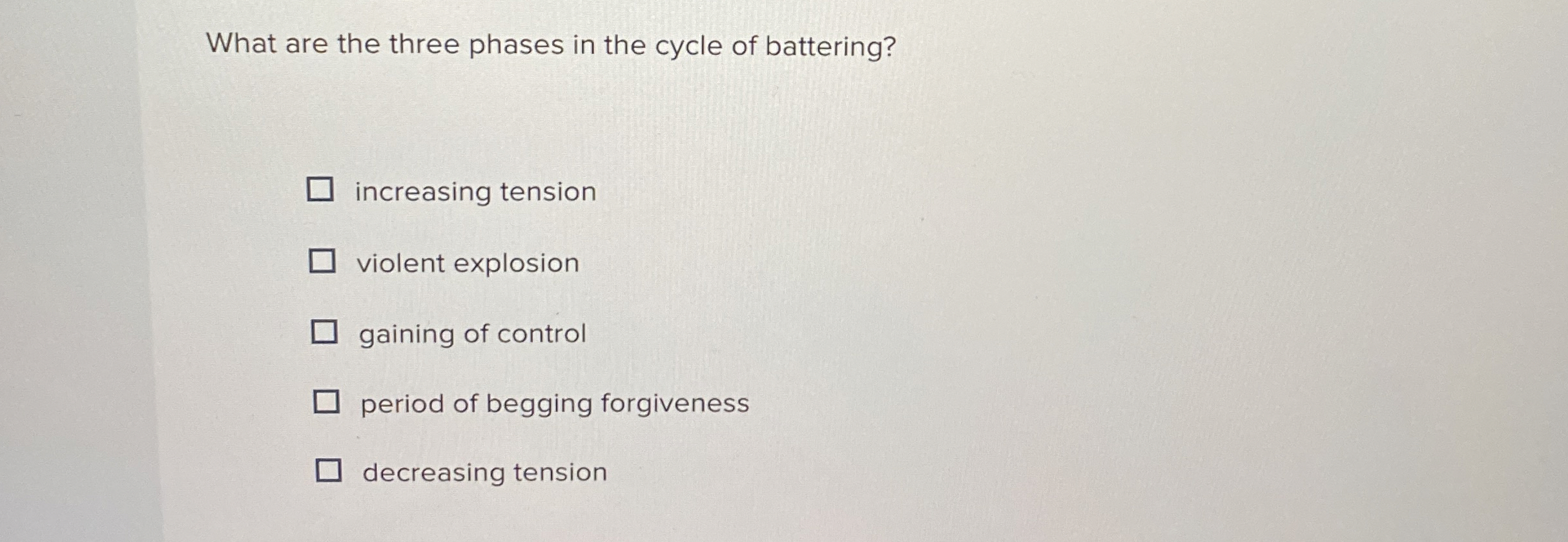 Solved What are the three phases in the cycle of | Chegg.com