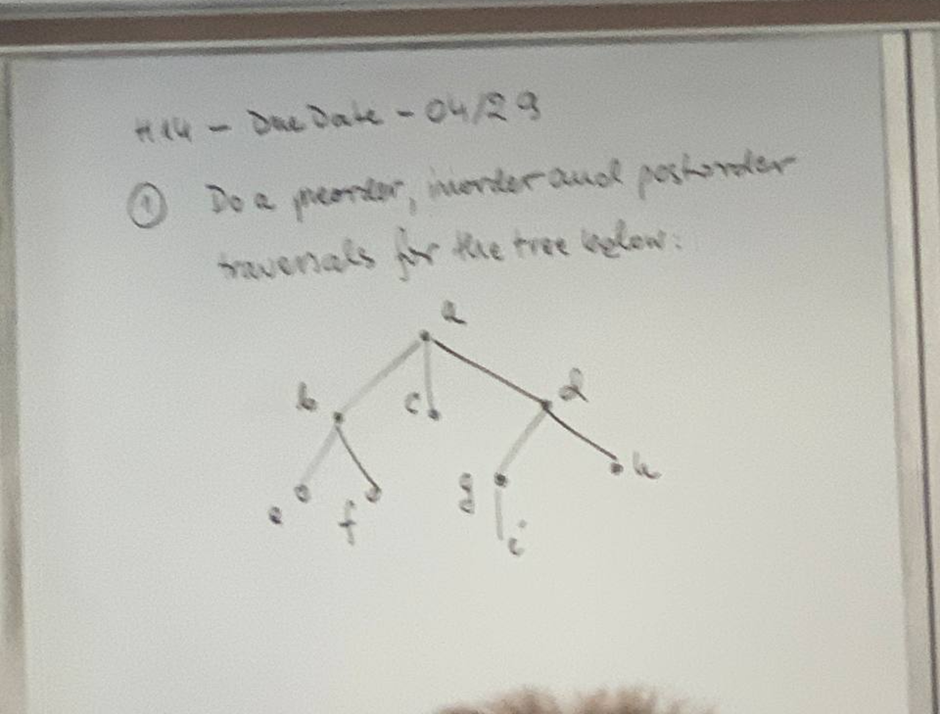 Solved Do a preorder, inorder and postordertraversal of the | Chegg.com