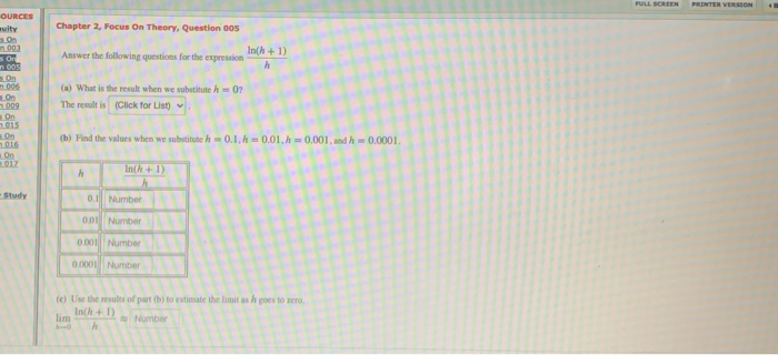 Solved PULL SCREEN PRINTER VERSION OURCES auity Chapter 2, | Chegg.com