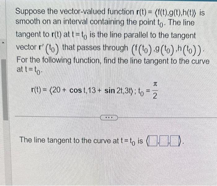 Solved Suppose the vector-valued function | Chegg.com