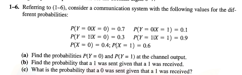 Solved 1-6. ﻿Referring to (1-6), ﻿consider a communication | Chegg.com