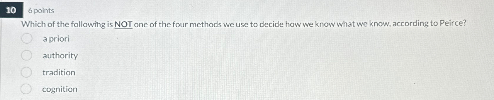 Solved 106 ﻿pointsWhich of the following is NOT one of the | Chegg.com