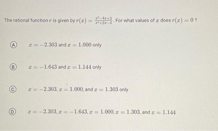 Solved The rational function r is given by | Chegg.com