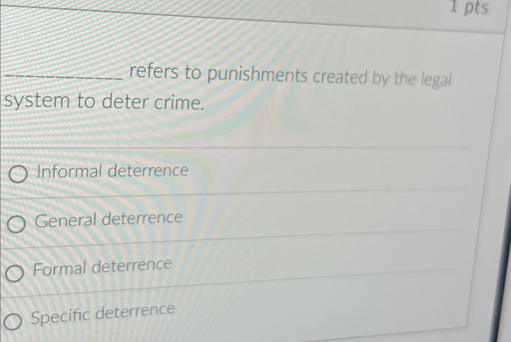 Solved refers to punishments created by the legal system to | Chegg.com
