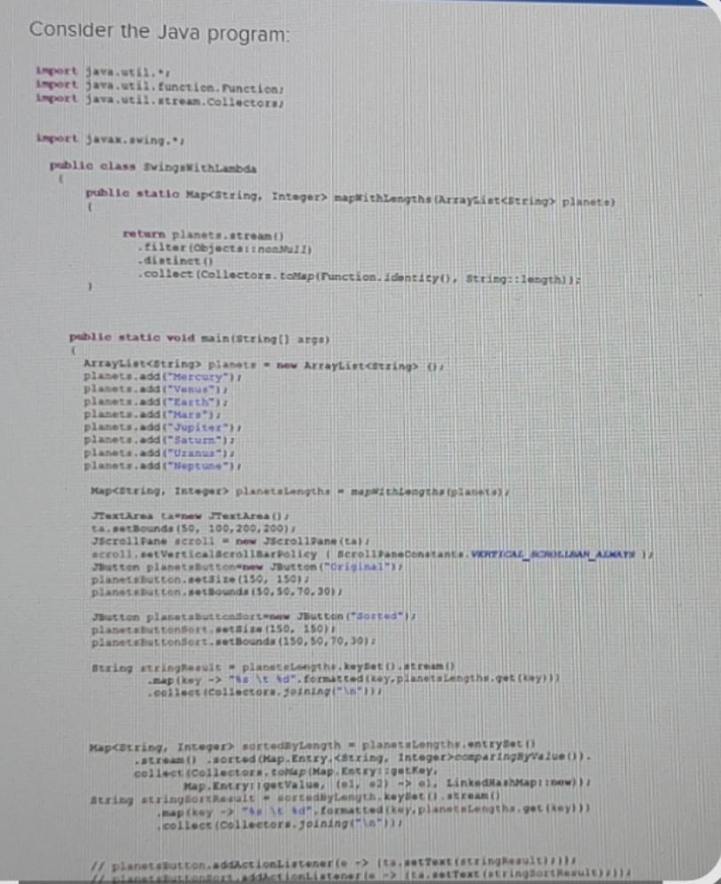 Solved Consider the Java program:iqport Java.ueti.,iqpert | Chegg.com Solved Consider the Java program:iqport Java.ueti.,iqpert | Chegg.com