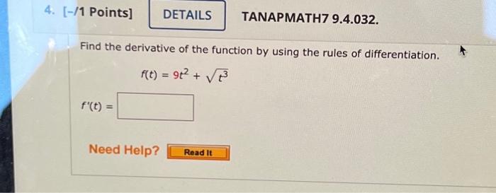 Solved Find the derivative of the function by using the | Chegg.com