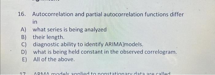Solved 16. Autocorrelation and partial autocorrelation | Chegg.com