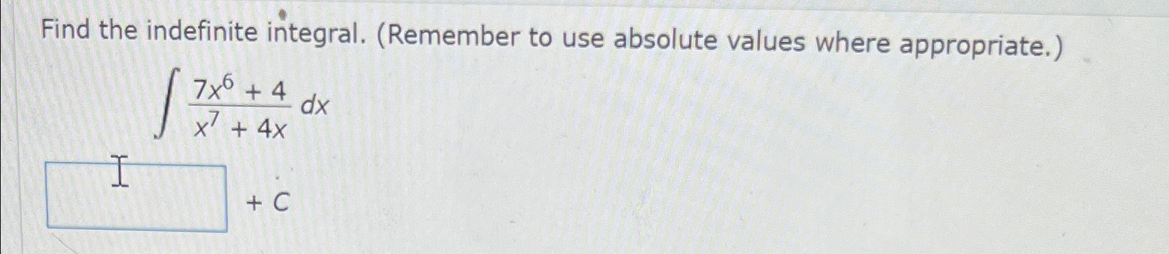 Solved Find the indefinite integral. (Remember to use | Chegg.com