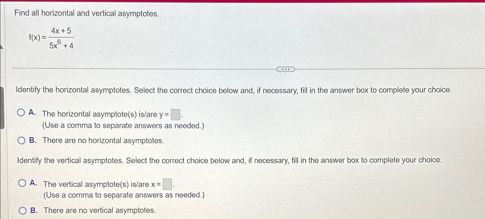 Solved Find all horizontal and vertical | Chegg.com