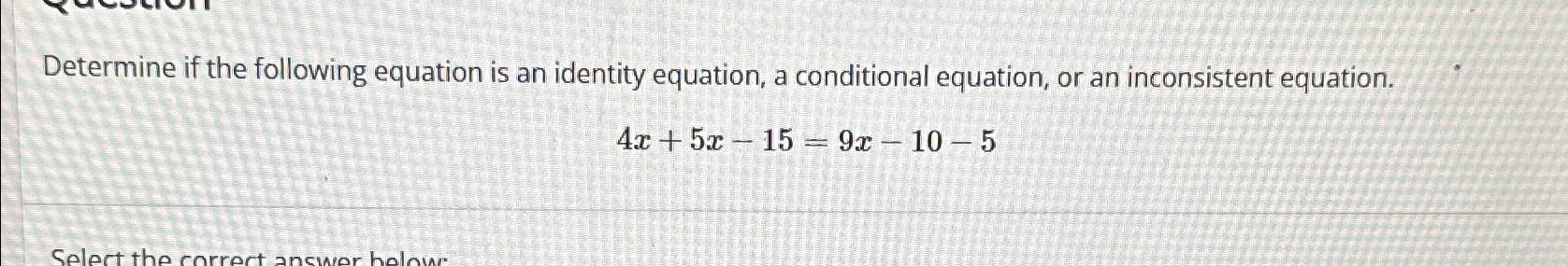 Solved Determine if the following equation is an identity | Chegg.com