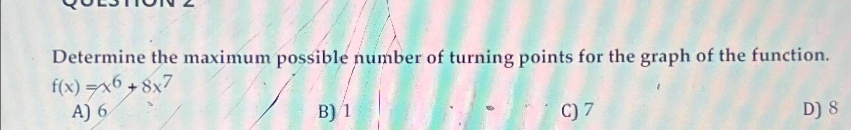 Solved Determine the maximum possible number of turning | Chegg.com