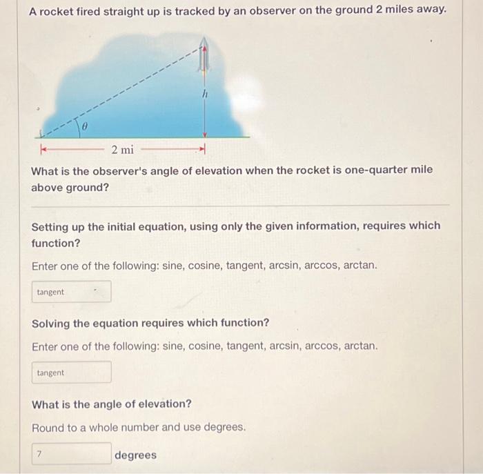 Solved A rocket fired straight up is tracked by an observer | Chegg.com