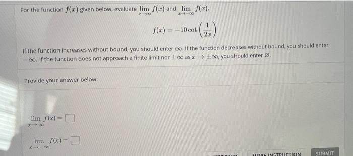 Solved For The Function Fx Given Below Evaluate 