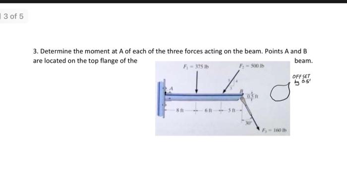 Solved 3. Determine the moment at A of each of the three | Chegg.com