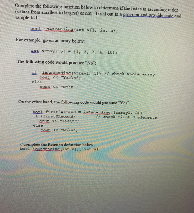 Solved Complete the following function below to determine if | Chegg.com