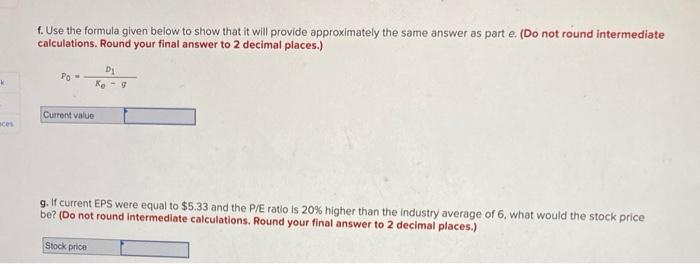 Solved Problem 10-35 Common stock value based on PV | Chegg.com