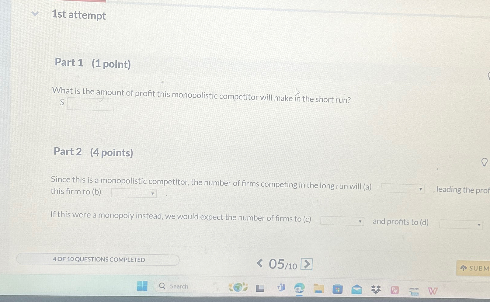 Solved 1st attemptPart 1 (1 ﻿point)What is the amount of | Chegg.com