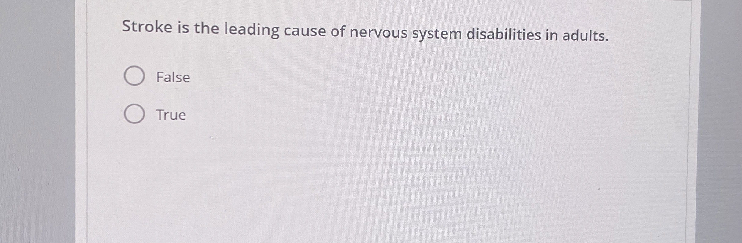 Solved Stroke is the leading cause of nervous system | Chegg.com