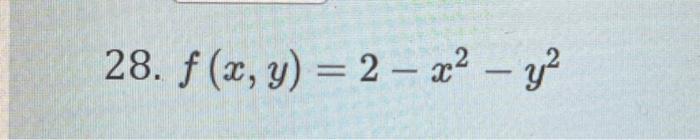 Solved Sketh the graph of the function.F(x,y) = 2- x^2 - y^2 | Chegg.com