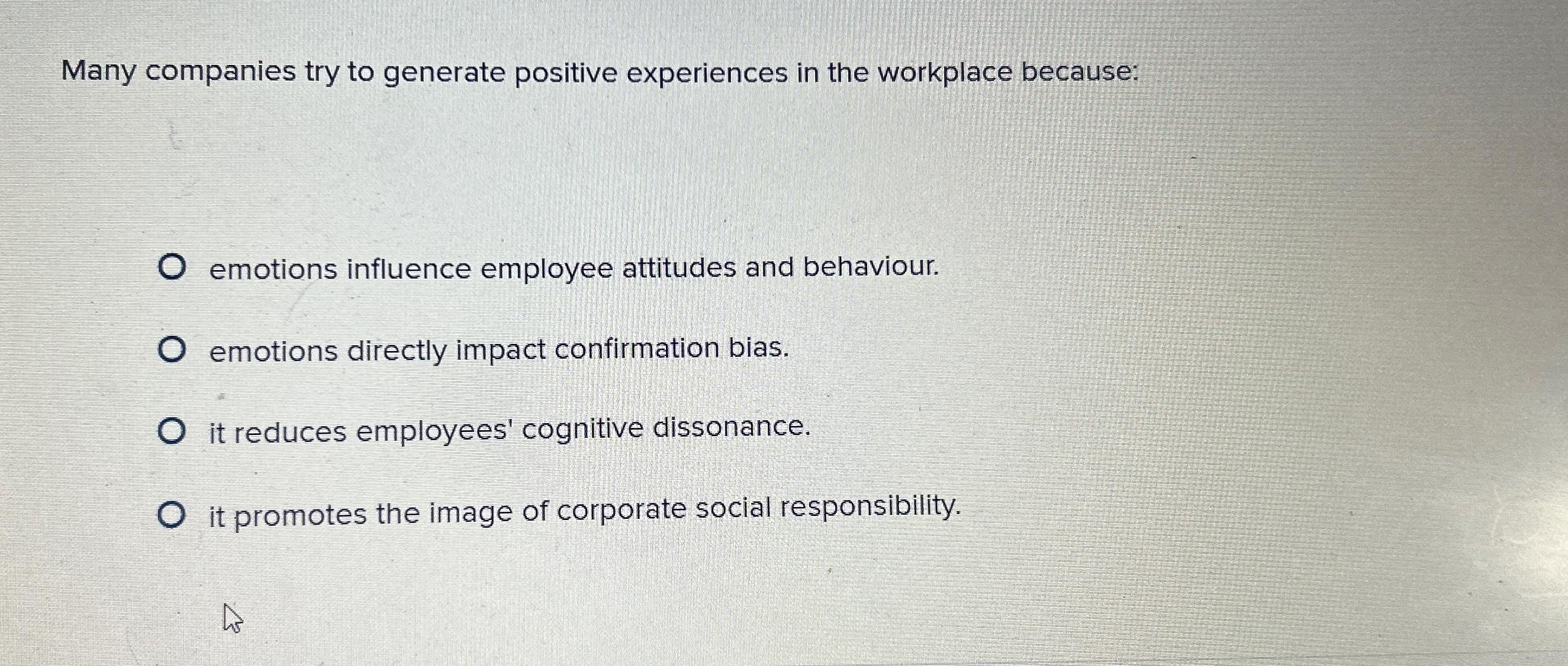 Solved Many companies try to generate positive experiences | Chegg.com