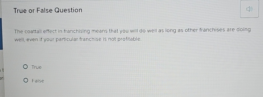 Solved True or False QuestionThe coattail effect in | Chegg.com