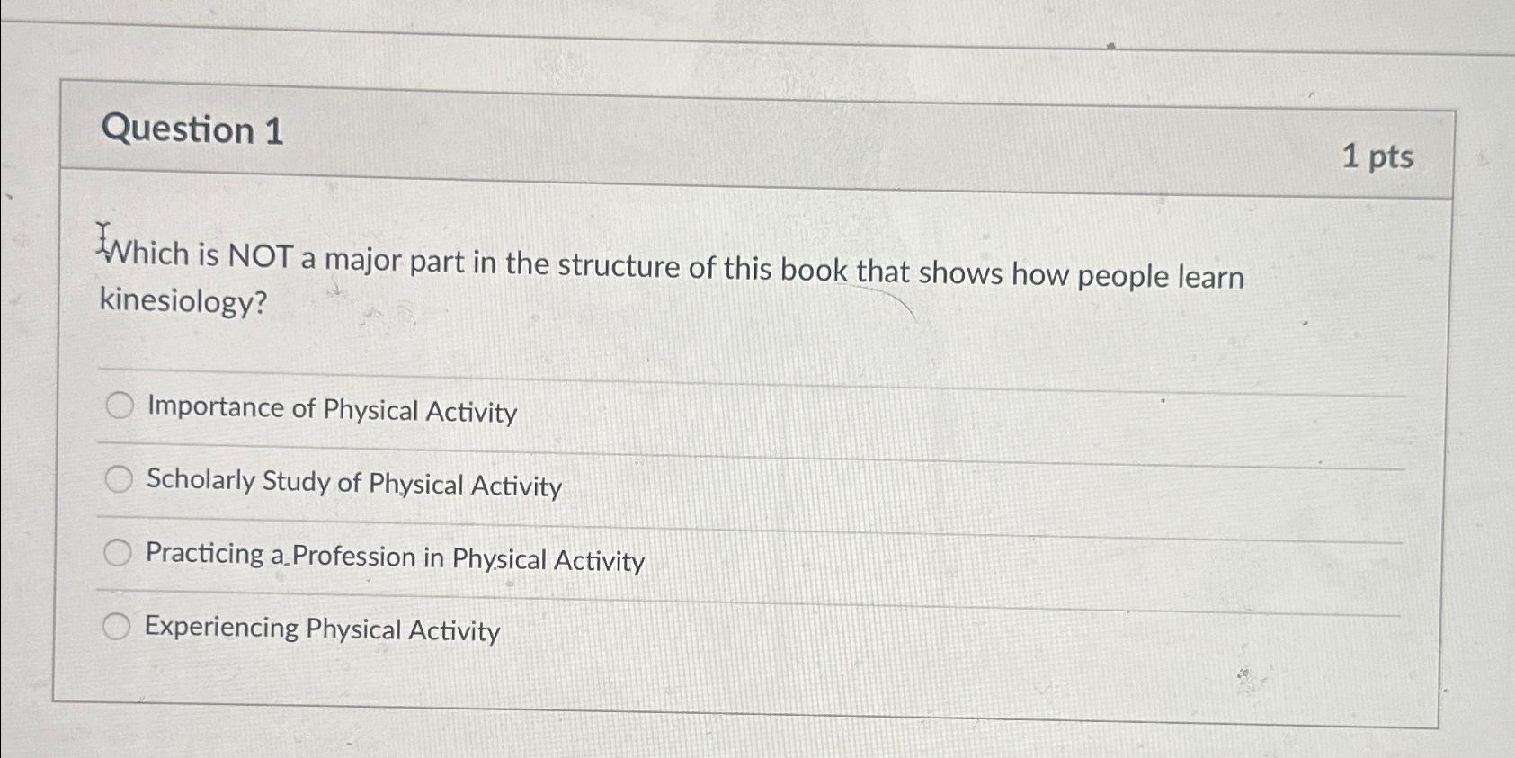 Solved Question 11 ﻿ptsWhich is NOT a major part in the | Chegg.com
