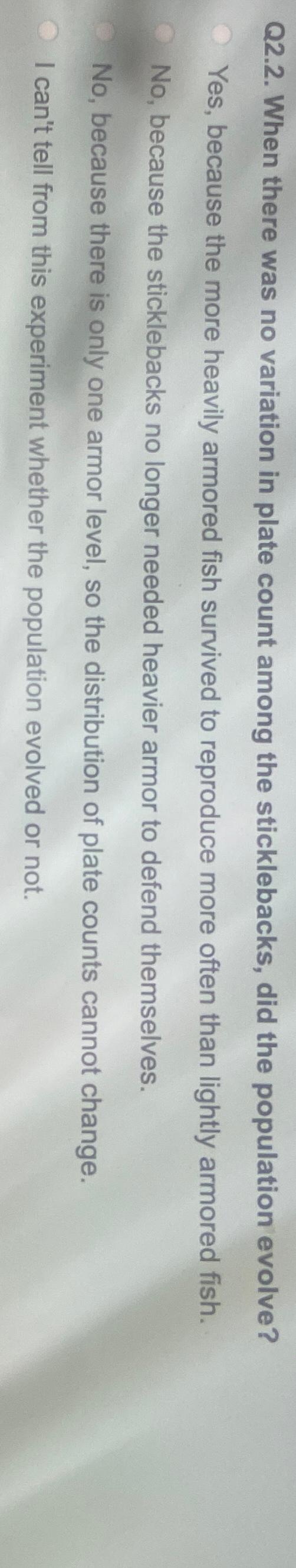 Solved Q2.2. ﻿When there was no variation in plate count | Chegg.com