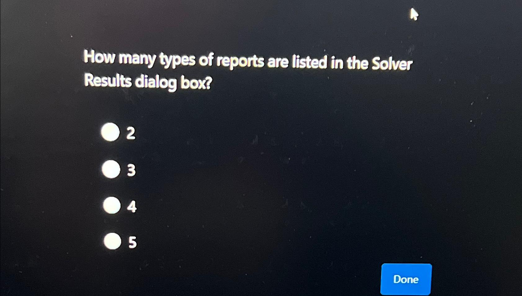 Solved How many types of reports are listed in the Solver | Chegg.com