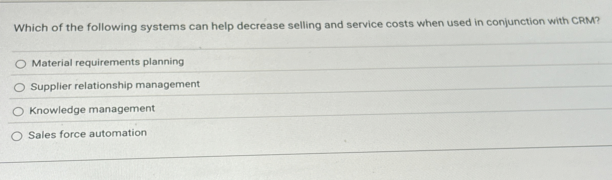 Solved Which of the following systems can help decrease | Chegg.com