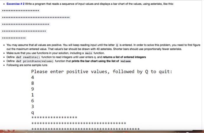Solved • Excercise #2 Write a program that reads a sequence | Chegg.com