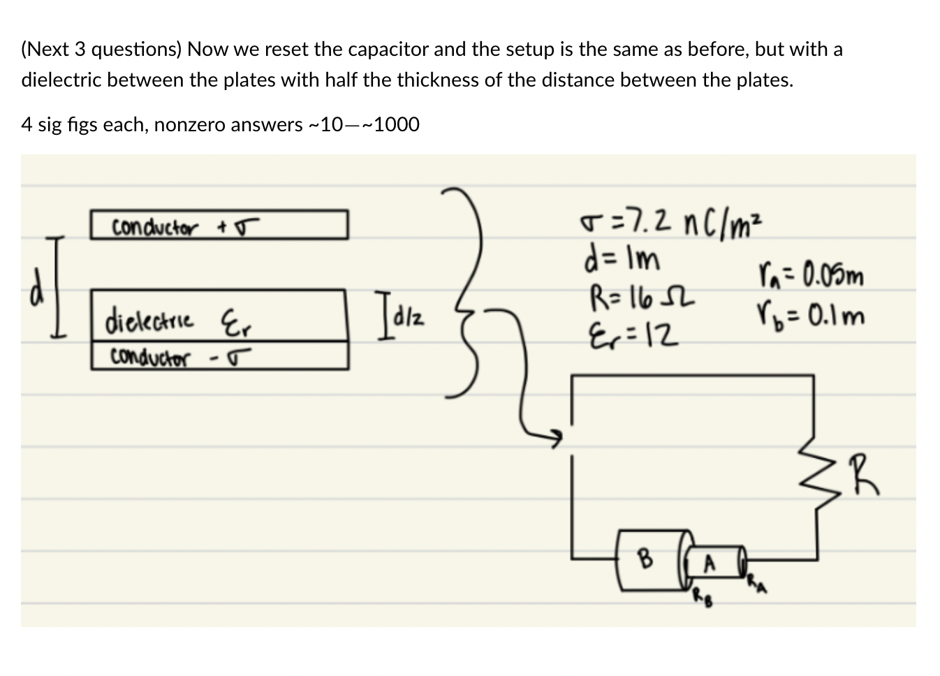 Solved (Next 3 ﻿questions) ﻿Now we reset the capacitor and | Chegg.com
