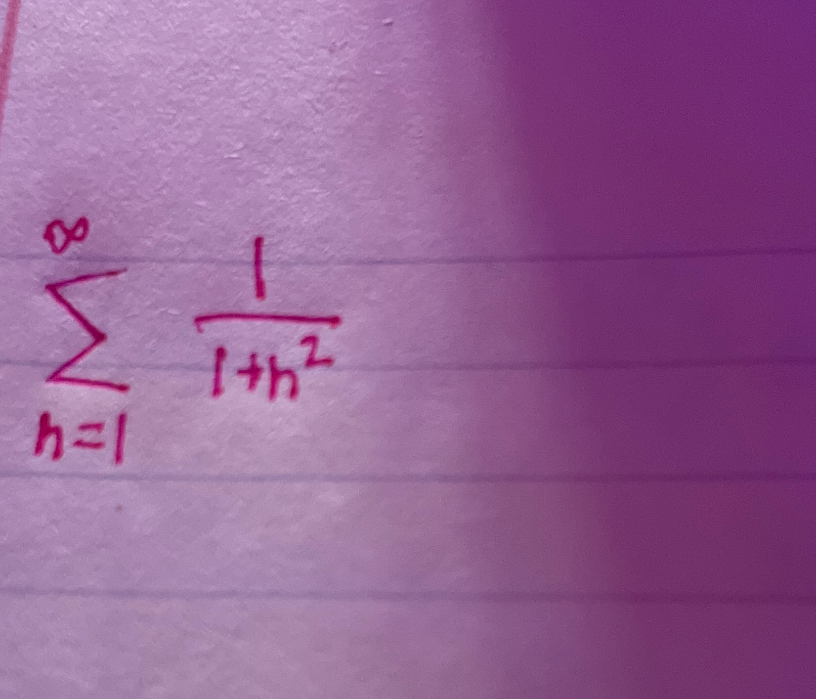Solved ∑h=1∞11+h2 ﻿ Determine whether the series us | Chegg.com