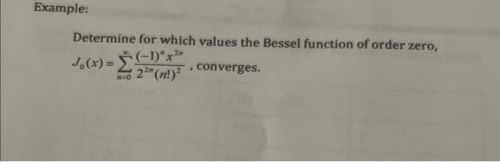 Solved Determine for which values the Bessel function of | Chegg.com