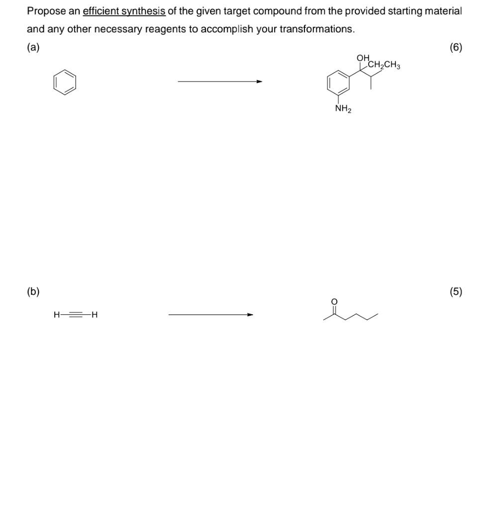 Solved Propose an efficient synthesis of the given target | Chegg.com
