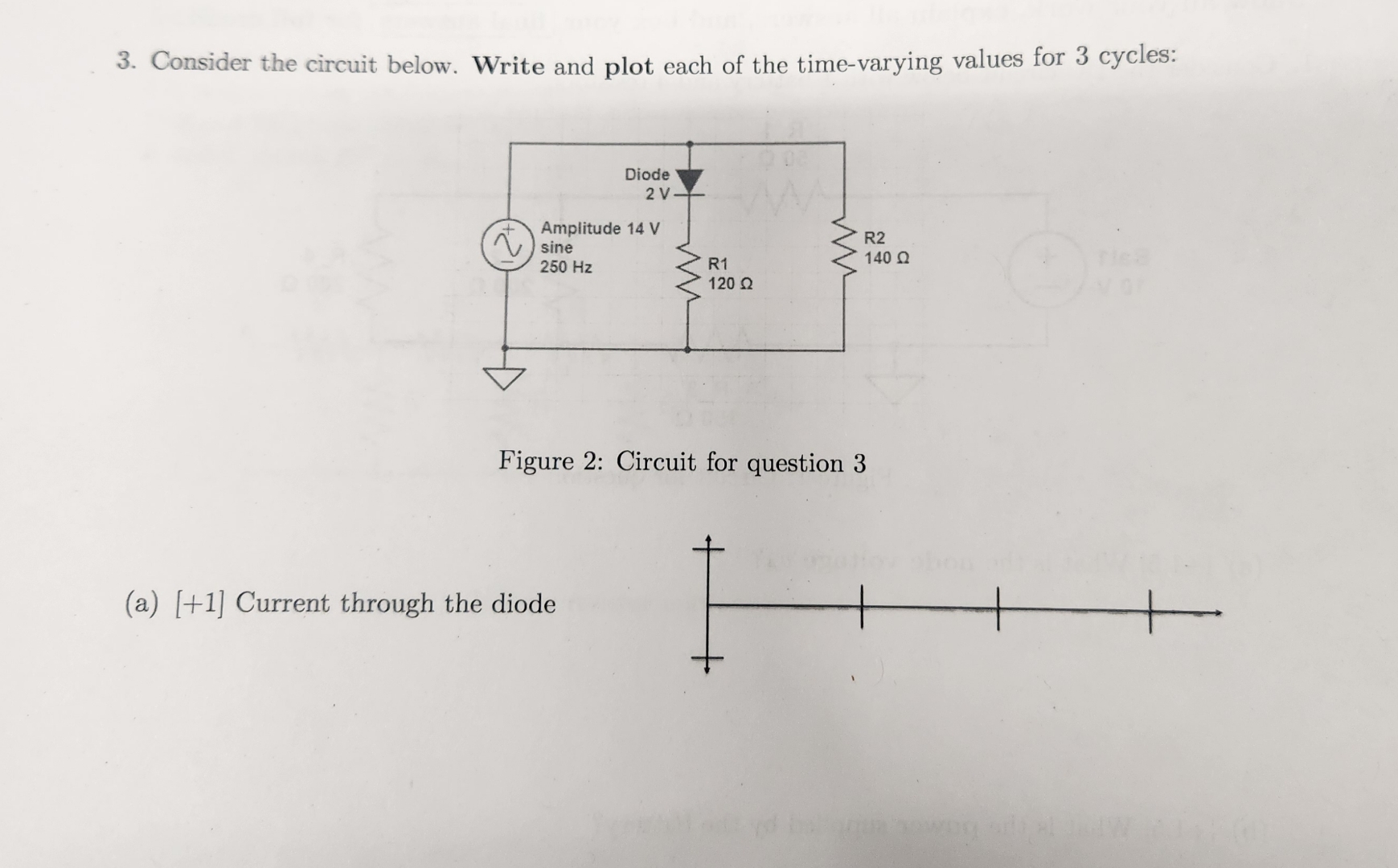 Solved Consider the circuit below. Write and plot each of | Chegg.com