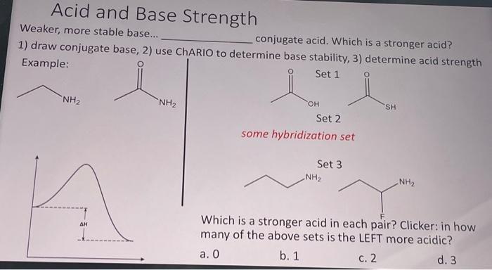 Solved Acid and Base Strength Weaker, more stable base... | Chegg.com Solved Acid and Base Strength Weaker, more stable base... | Chegg.com