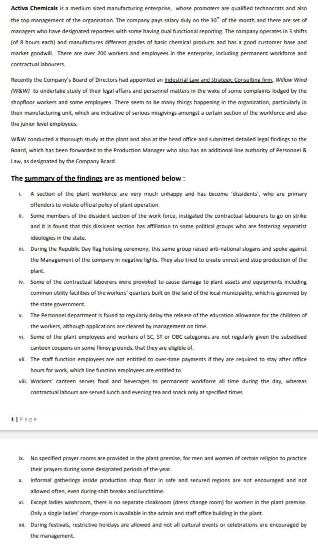 Solved A. The report format (to be submitted) as desired by | Chegg.com