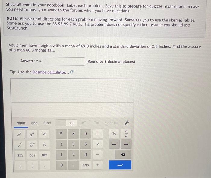 Solved Show all work in your notebook. Label each problem. | Chegg.com
