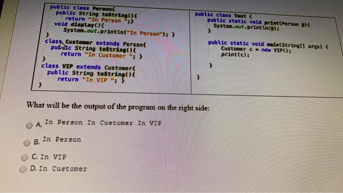 Solved public class Test public static void printPerson DX | Chegg.com