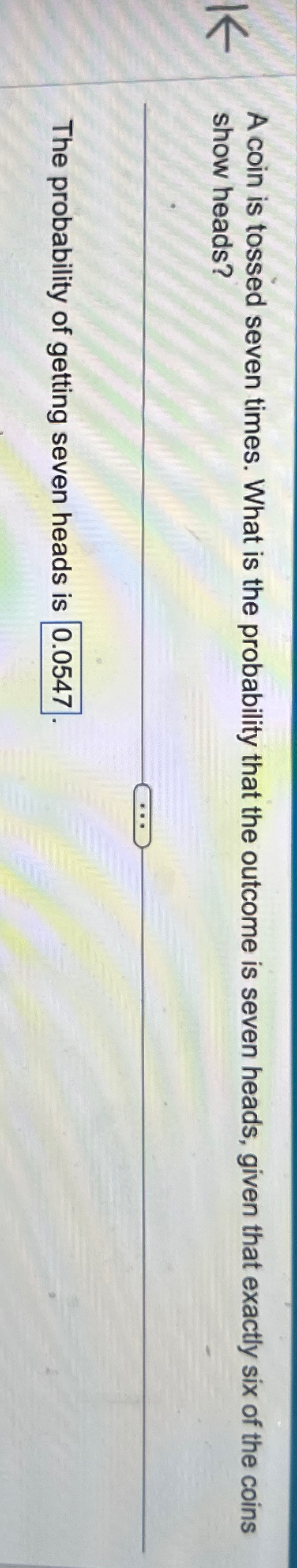 Solved A coin is tossed seven times. What is the probability | Chegg.com