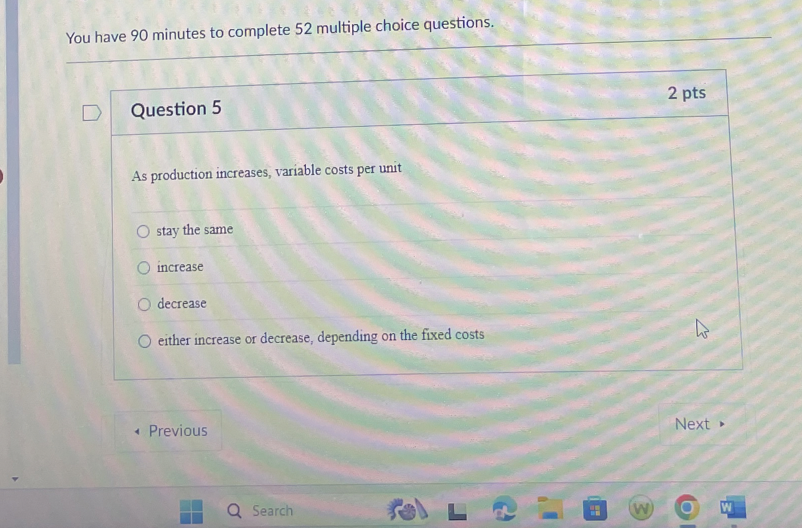 Solved You have 90 ﻿minutes to complete 52 ﻿multiple choice | Chegg.com