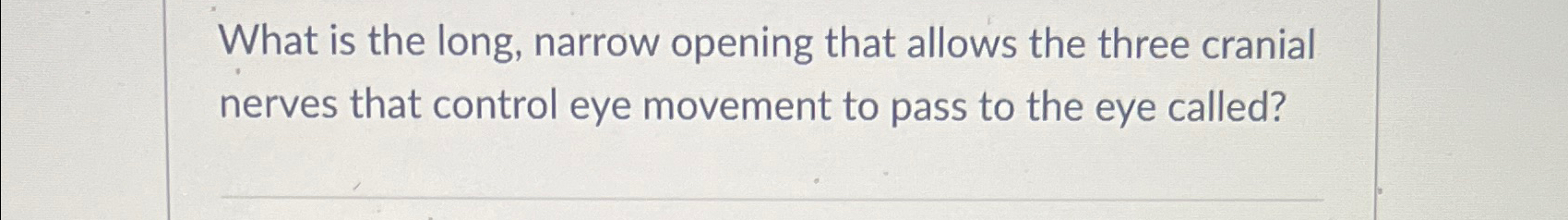 Solved What is the long, narrow opening that allows the | Chegg.com
